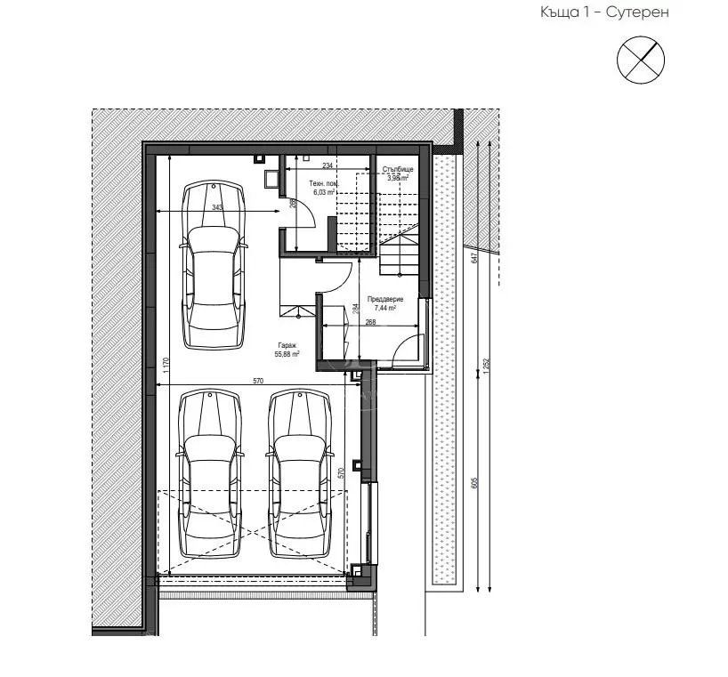 Нова 3 етажна къща с четири спални и двор в полите на Витоша